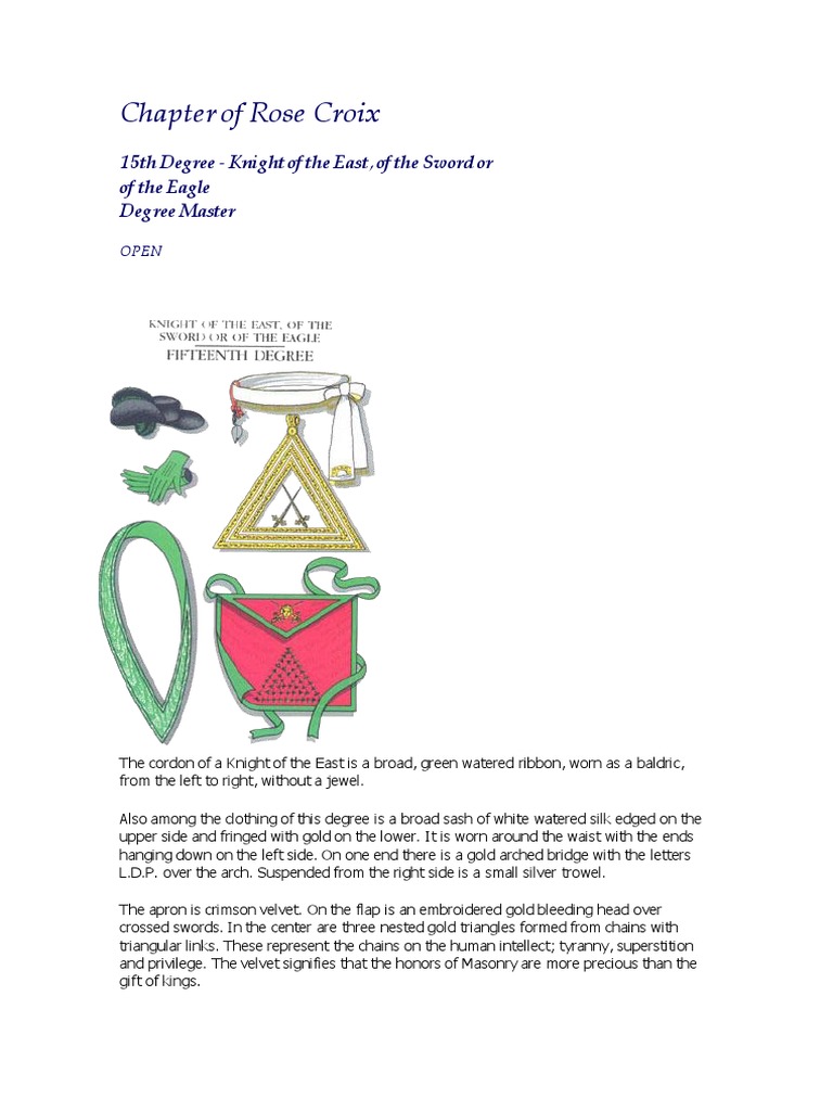 15th Degree Masonic Symbols & Duties | PDF | Social Science | History