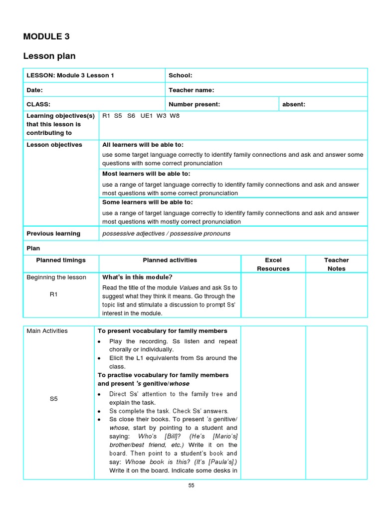 Excel Grade 5 LessPlans Mod 3 | PDF | Question | Educational Technology
