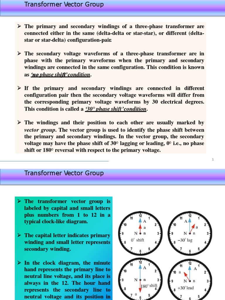 Understanding Transformer Vector Groups | PDF | Power Engineering ...