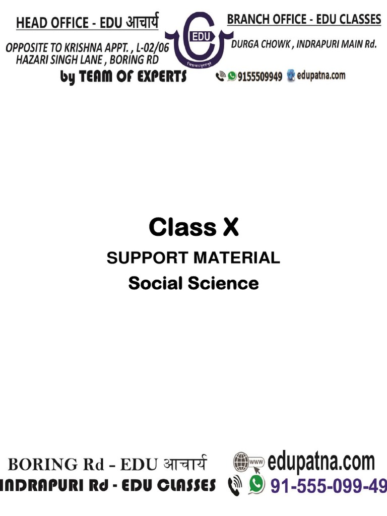 Class-X-Study-Material SST PDF | PDF | Resource | Balance Of Trade