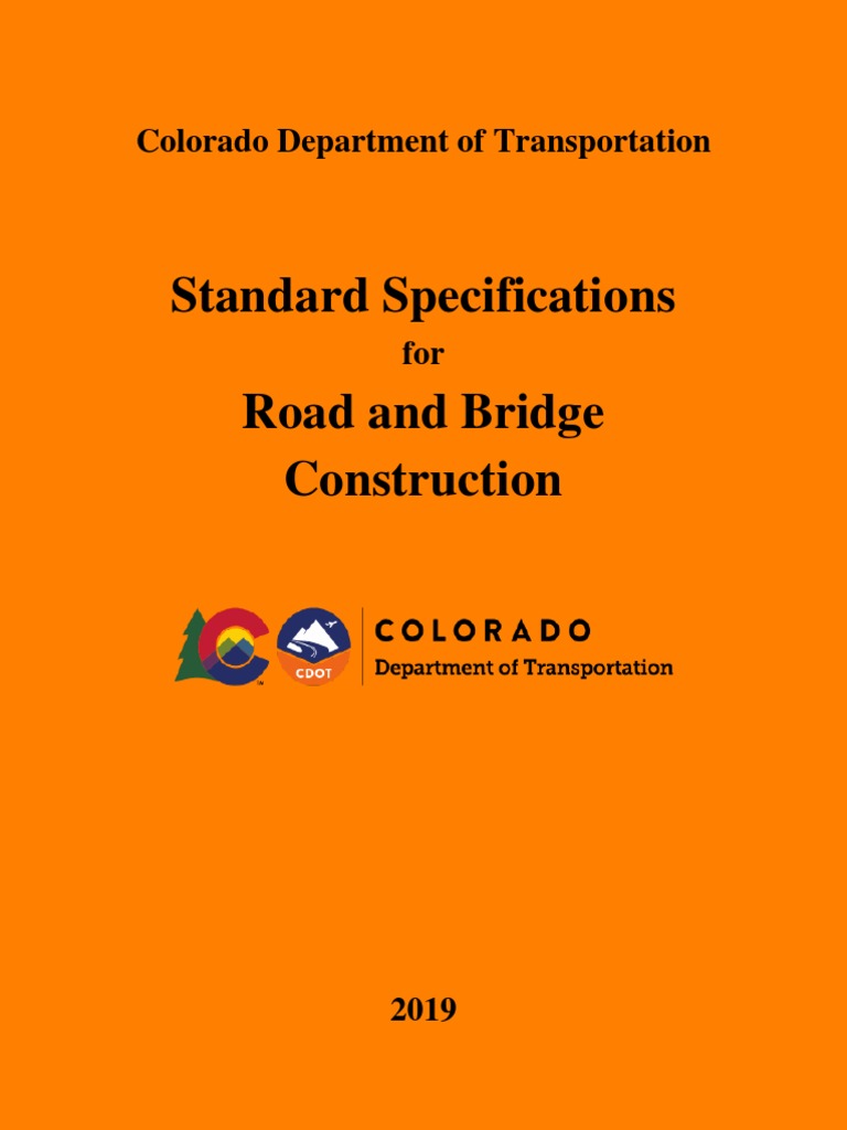 CDOT 2019 Standard Specifications PDF | PDF | Road Surface | Economic ...
