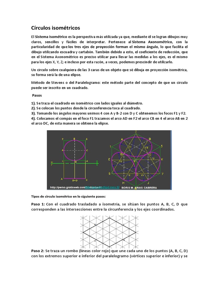 Círculos en Isométrico | PDF | Elipse | Geometría analítica