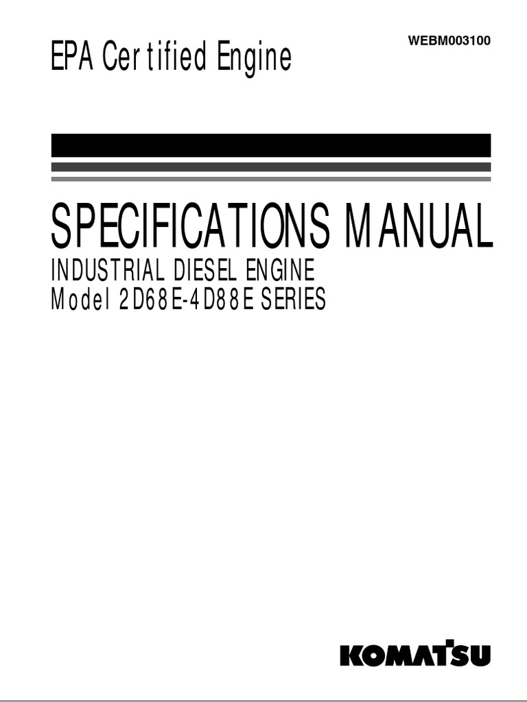 Yanmar 4D88E Engine Specifications Manual | PDF | Home & Garden | Computers