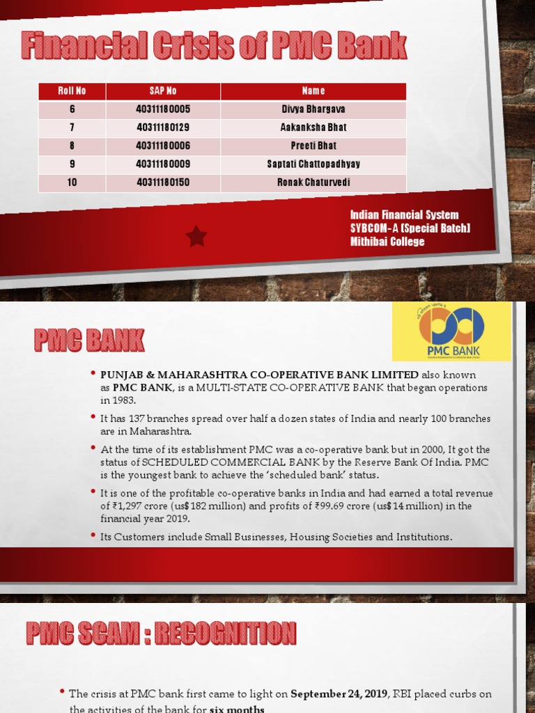 PMC Scam | PDF | Reserve Bank Of India | Deposit Account
