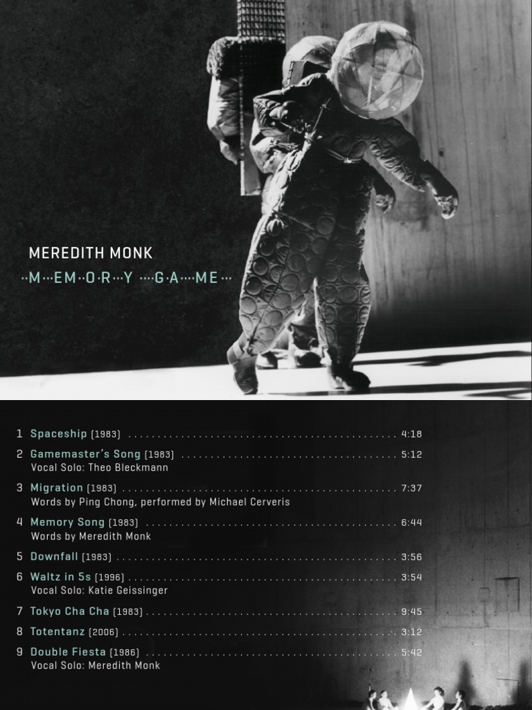 CA21153 Meredith Monk MEMORY GAME Digital Booklet | PDF