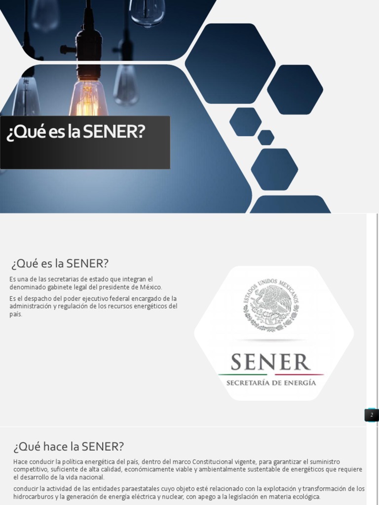 Presentacion,¿Qué Es La Sener? | PDF | Comisión Europea | Transmisión ...