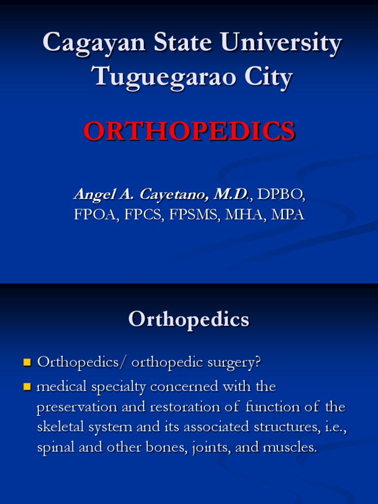 Orthopedics | PDF | Orthopedic Surgery | Anatomical Terms Of Location