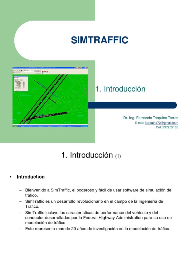 SIMTRAFFIC Introduccion | PDF | Transporte de tierra | Transporte