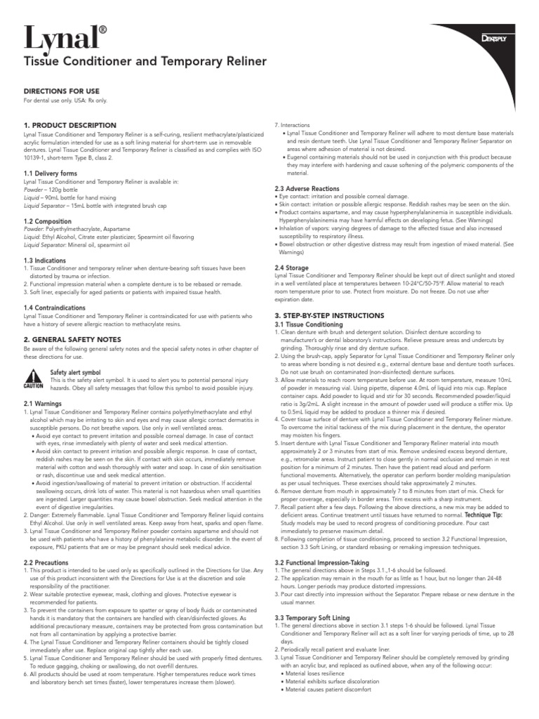 Lynal | PDF | Dentures | Disinfectant