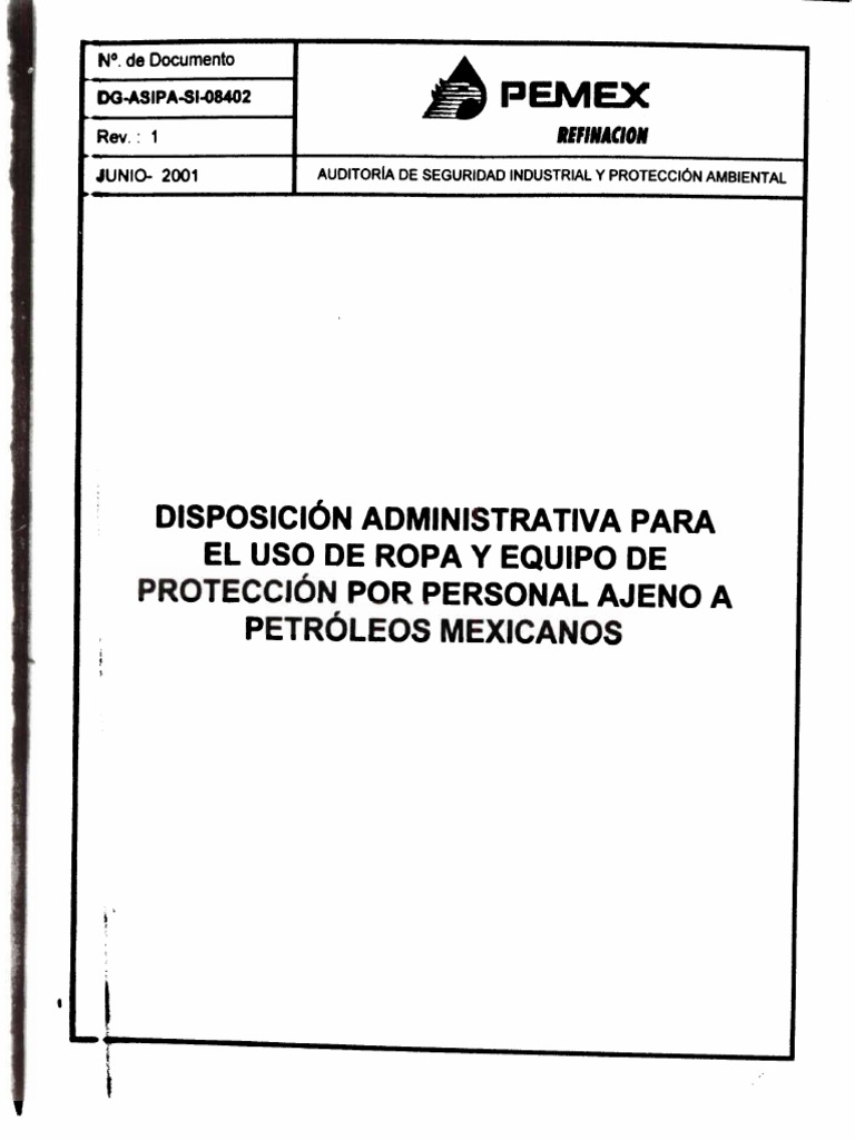 DG-ASIPA-SI-08402 Disposición Administrativa para El Uso de Ropa y ...