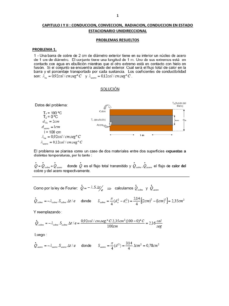Problemas Resueltos Conduccion - Ii | PDF | Transferencia de calor | Conduccion termica