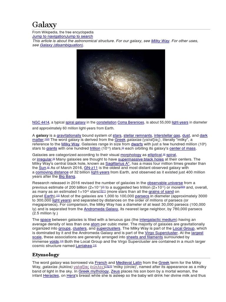 Galaxy | PDF | Galaxy | Milky Way