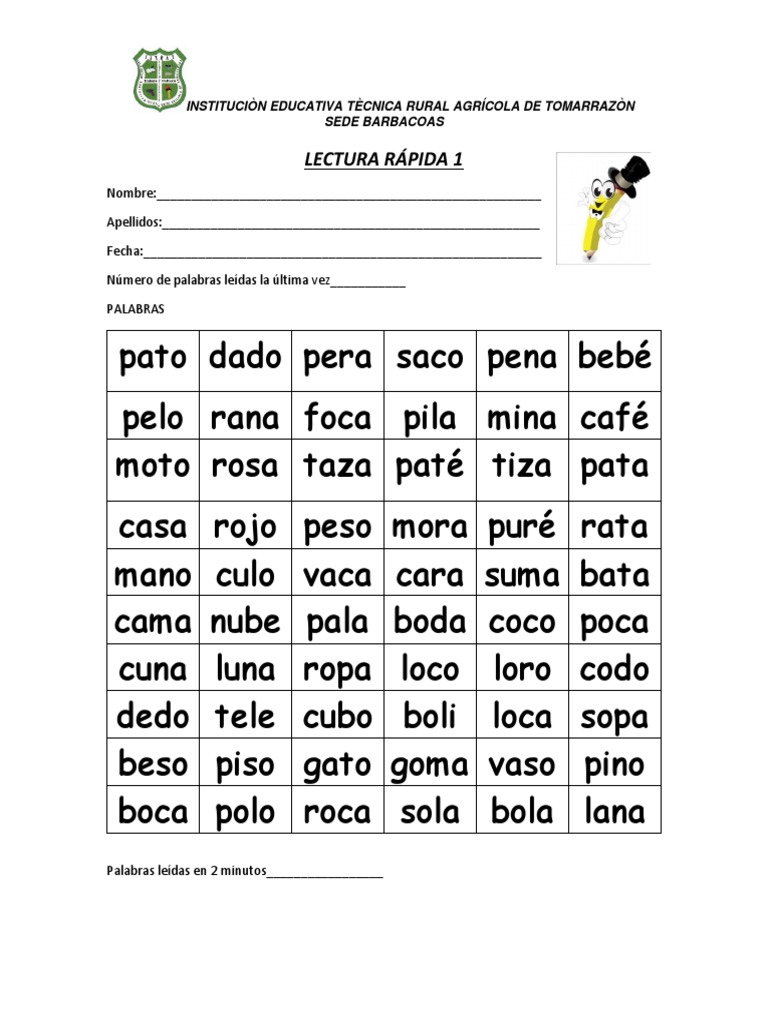 Lectura Rápida 1 | PDF