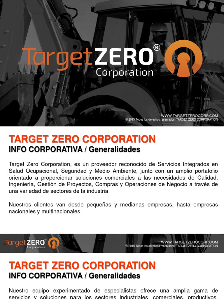 Brochure Comercial TARGET ZERO | PDF | Business
