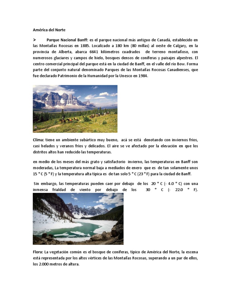 América Del Norte | PDF | Naturaleza