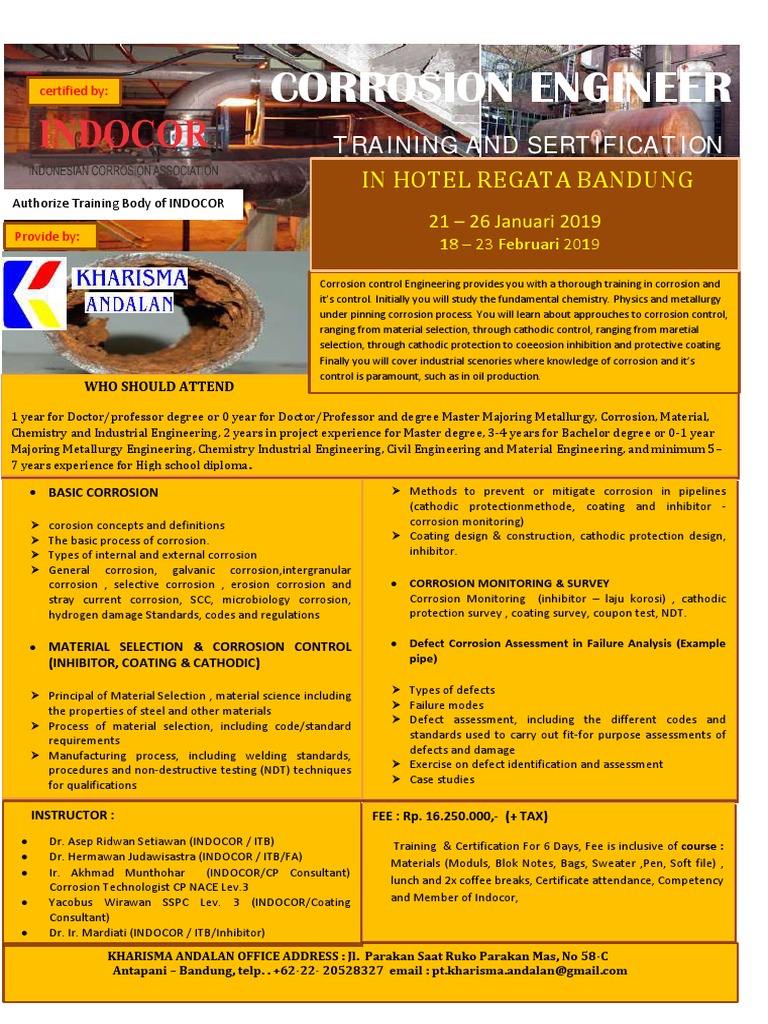 Corrosion Engineer Training Program | PDF | Corrosion | Chemistry