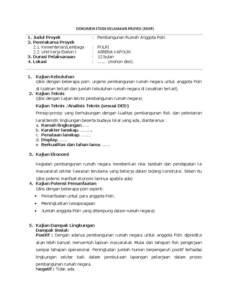(Contoh) DSKP - SBSN - Rumah Negara | PDF