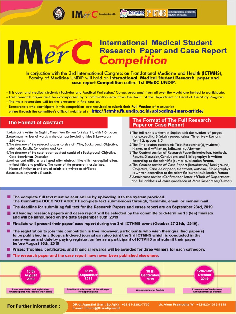 Guidelines and Important Dates for the 1st IMerC UNDIP International ...