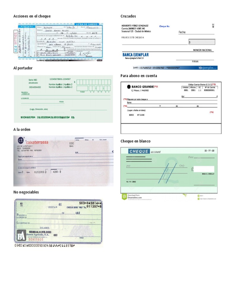 Acciones en El Cheque | PDF