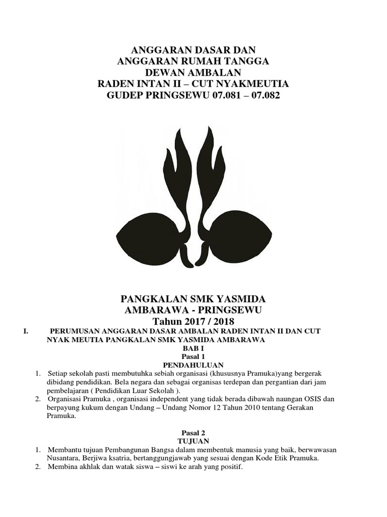 AD & ART Pramuka SMK Yasmida | PDF