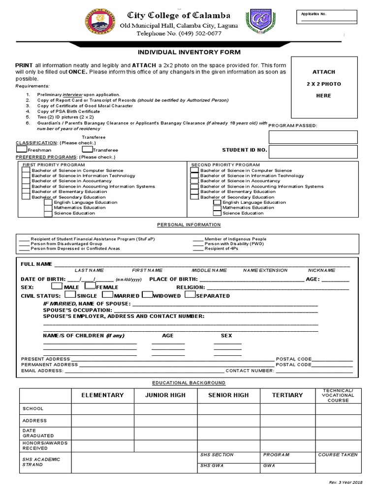 CCC Application Form | PDF | Bachelor's Degree | Behavior Modification