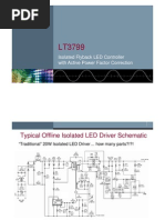 LT3799 - Offline Isolated Flyback LED Controller With Active PFC | PDF | Amplifier | Electric Power