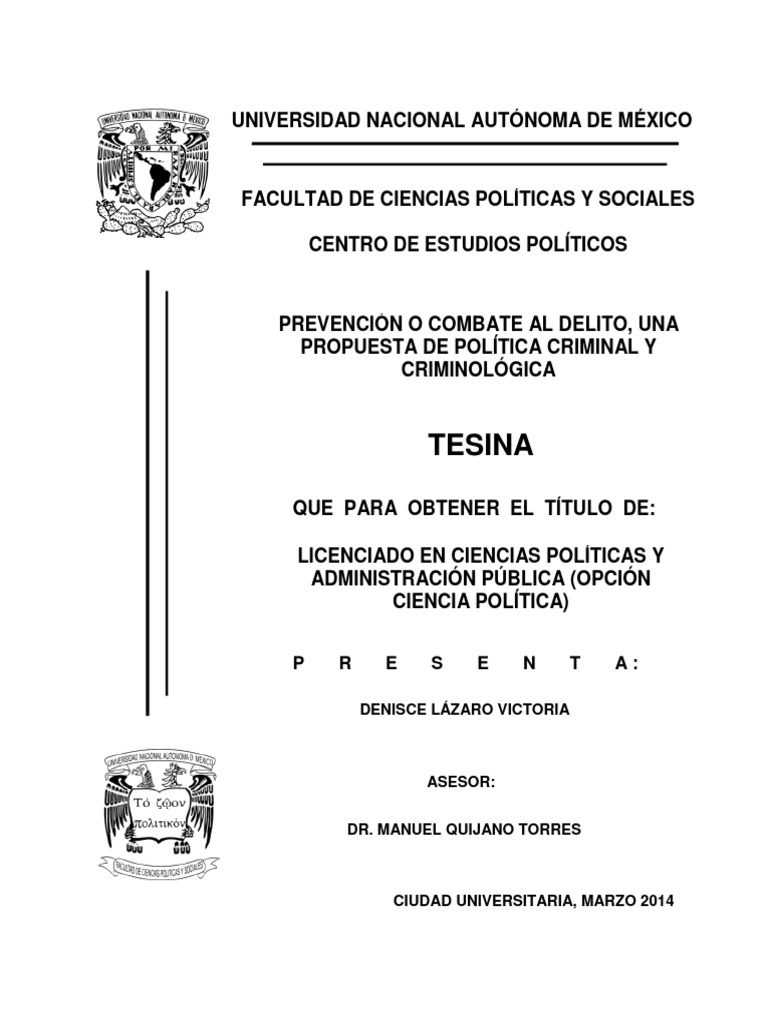Base de Tesis Hecha en Unam | PDF | Criminología | Derecho penal