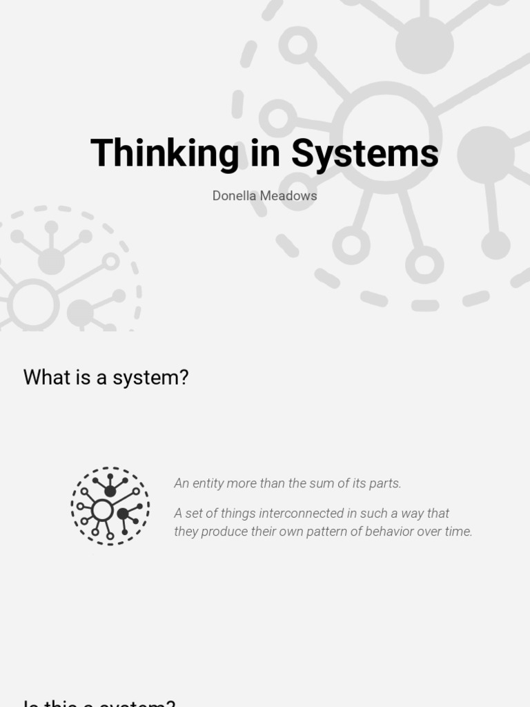 Thinking in Systems | PDF | Positive Feedback | System