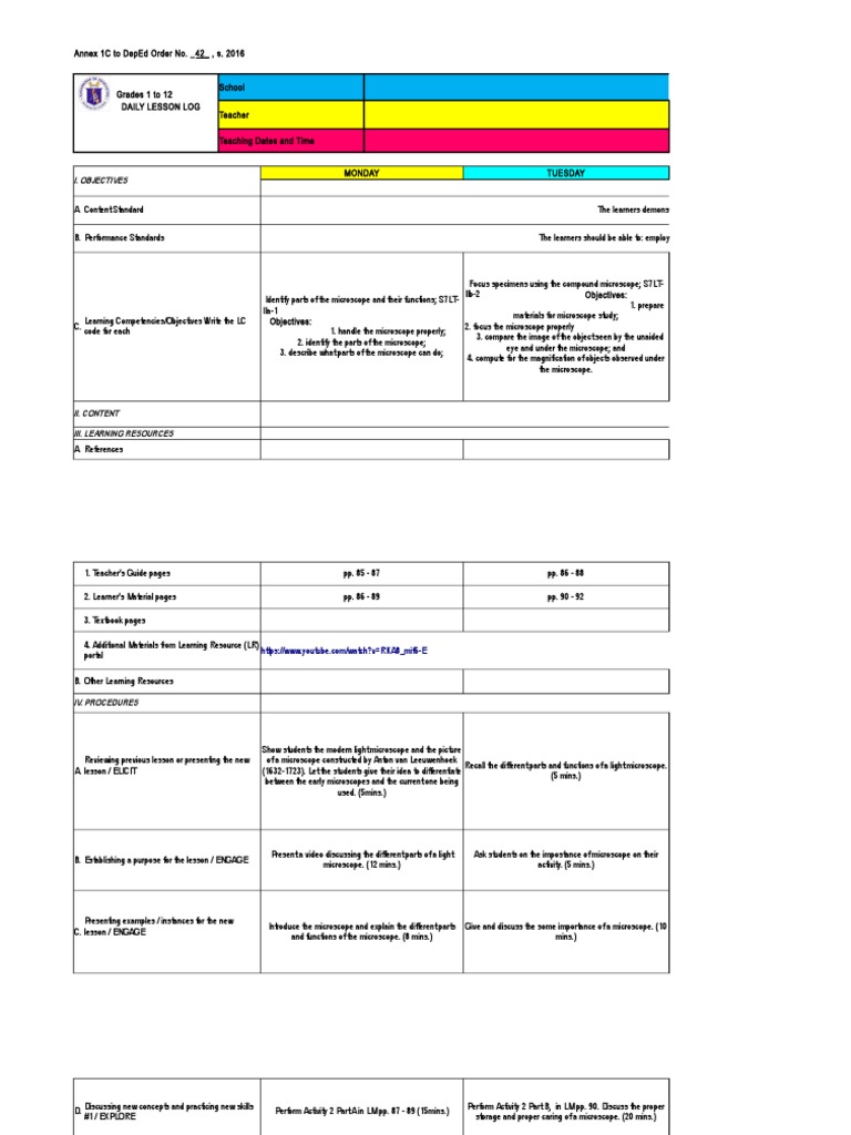 DLL SCIENCE 7 Second Quarter (First Copy) | PDF | Microscopy | Microscope