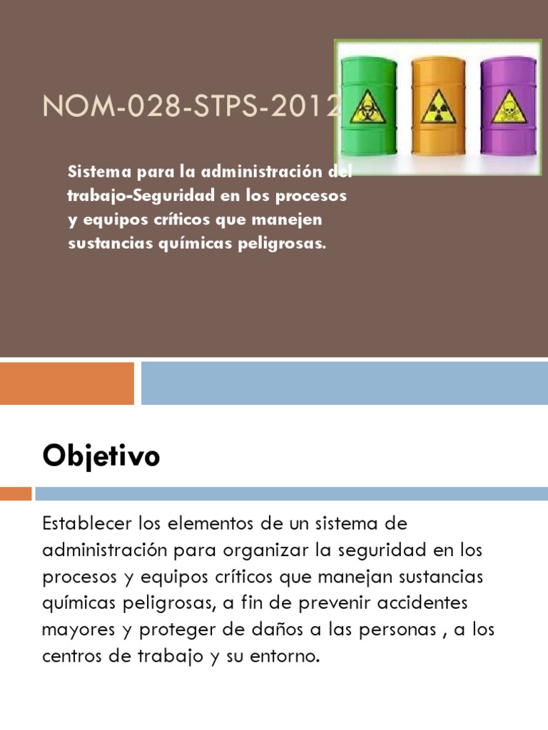 Nom 028 STPS 2012 | PDF | Petróleo | Gas natural