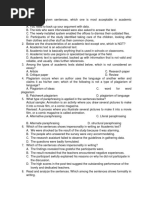 English For Academic and Professional Purposes Midterm Exam | PDF | Essays | Question