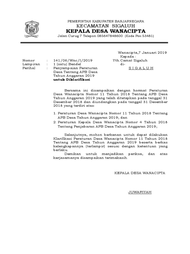 Surat Klarifikasi | PDF