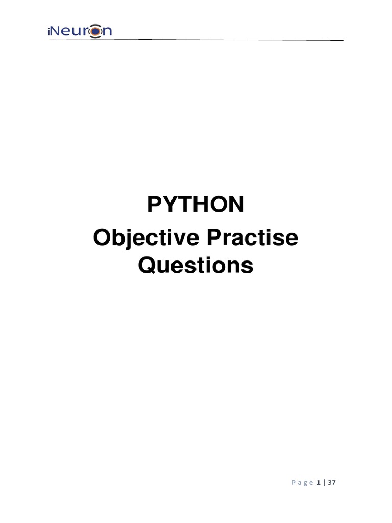 Python Objective PDF | PDF | Class (Computer Programming) | C ...