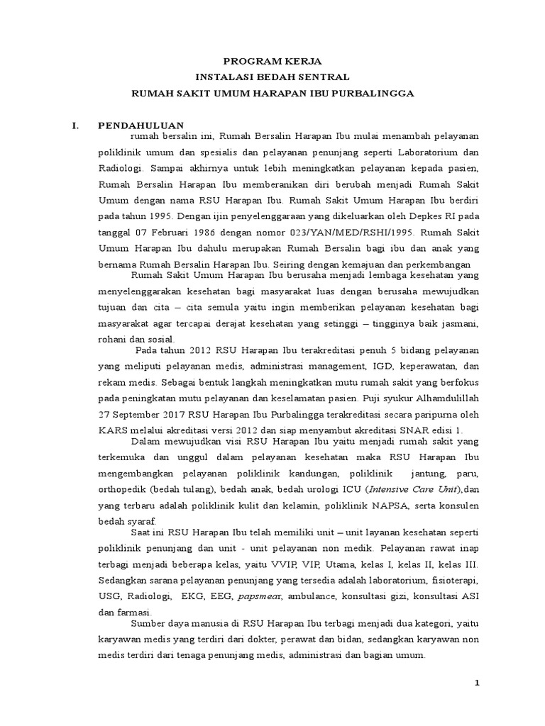 PROGRAM KERJA IBS Tahun 2020 | PDF