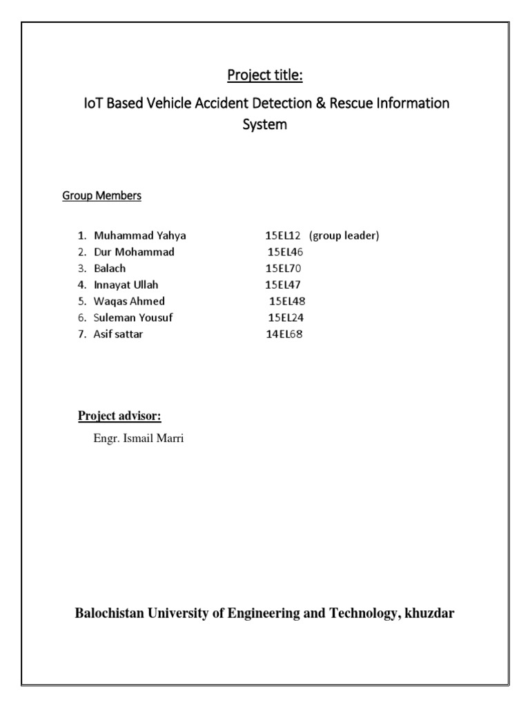 Final Year Project Proposal | PDF | Gsm | Internet Of Things