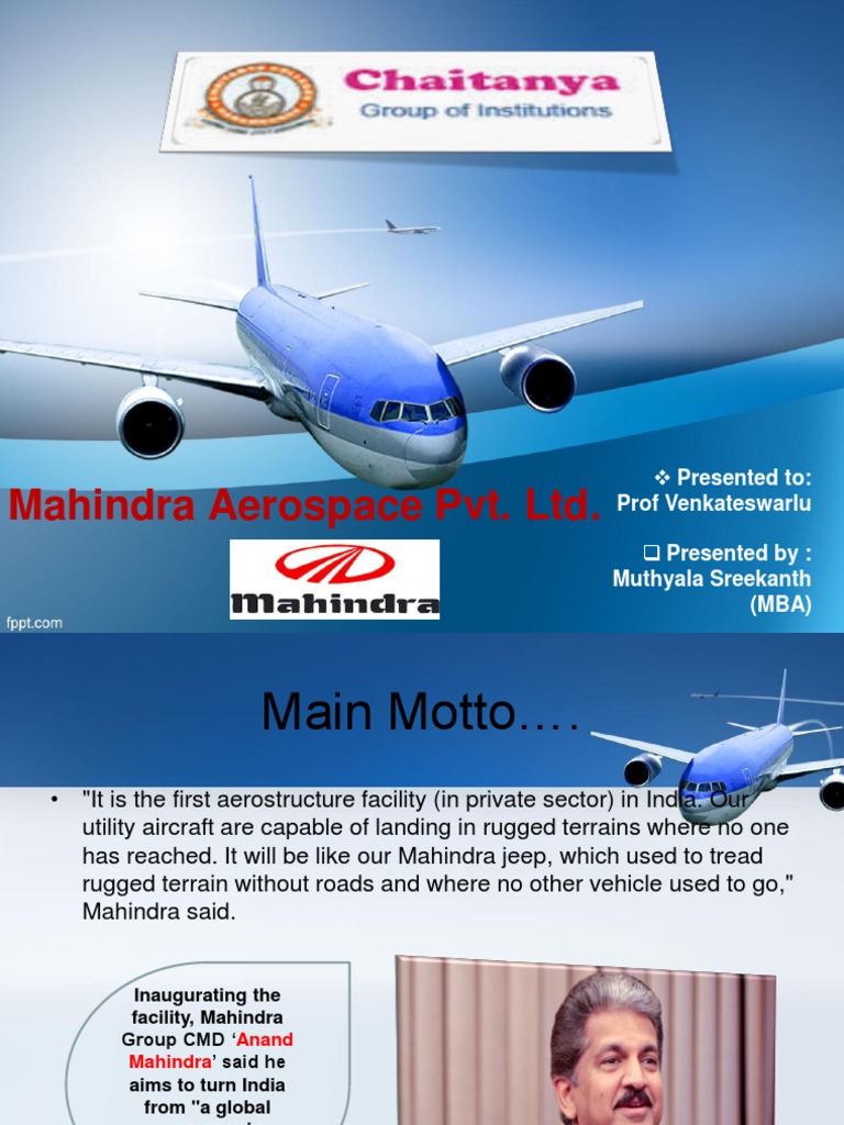 Mahindra Aerospace | PDF | Aerospace | Aircraft Configurations