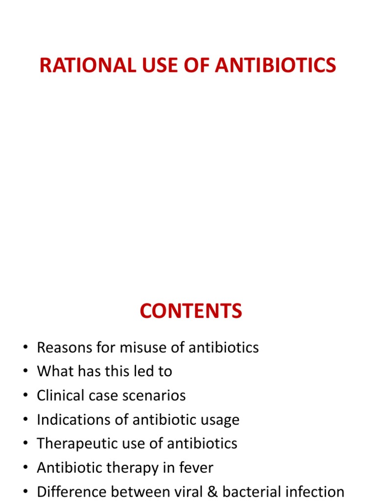 Rational Antibiotic Use | PDF | Infection | Beta Lactamase