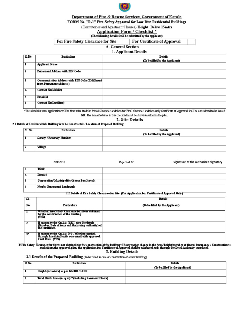 Form R-1 | Download Free PDF | Stairs | Fire Sprinkler System