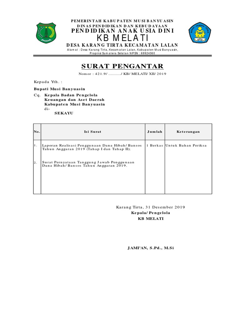 Contoh Form SPJ Bpkad - KB | PDF