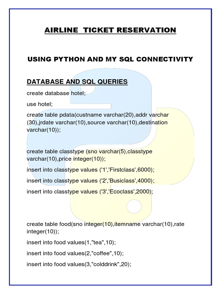 Airlines MYPROJECT PYTHON ADITYA RANJAN PDF | PDF | Data Management | Information Retrieval