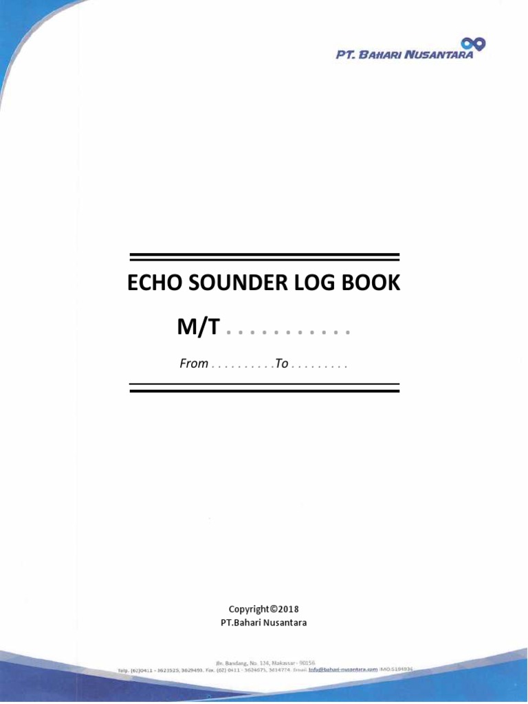 Echo Sounder Log Book | PDF