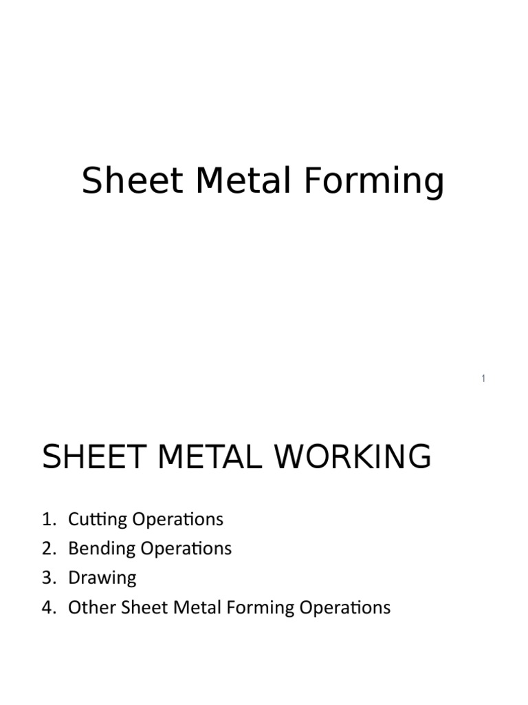 4 Sheet Metal | PDF | Sheet Metal | Bending