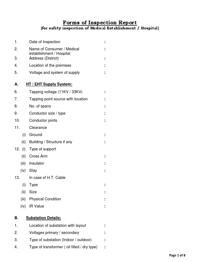 1-Form of Inspection Report - Final PVT | PDF | Electrical Wiring ...