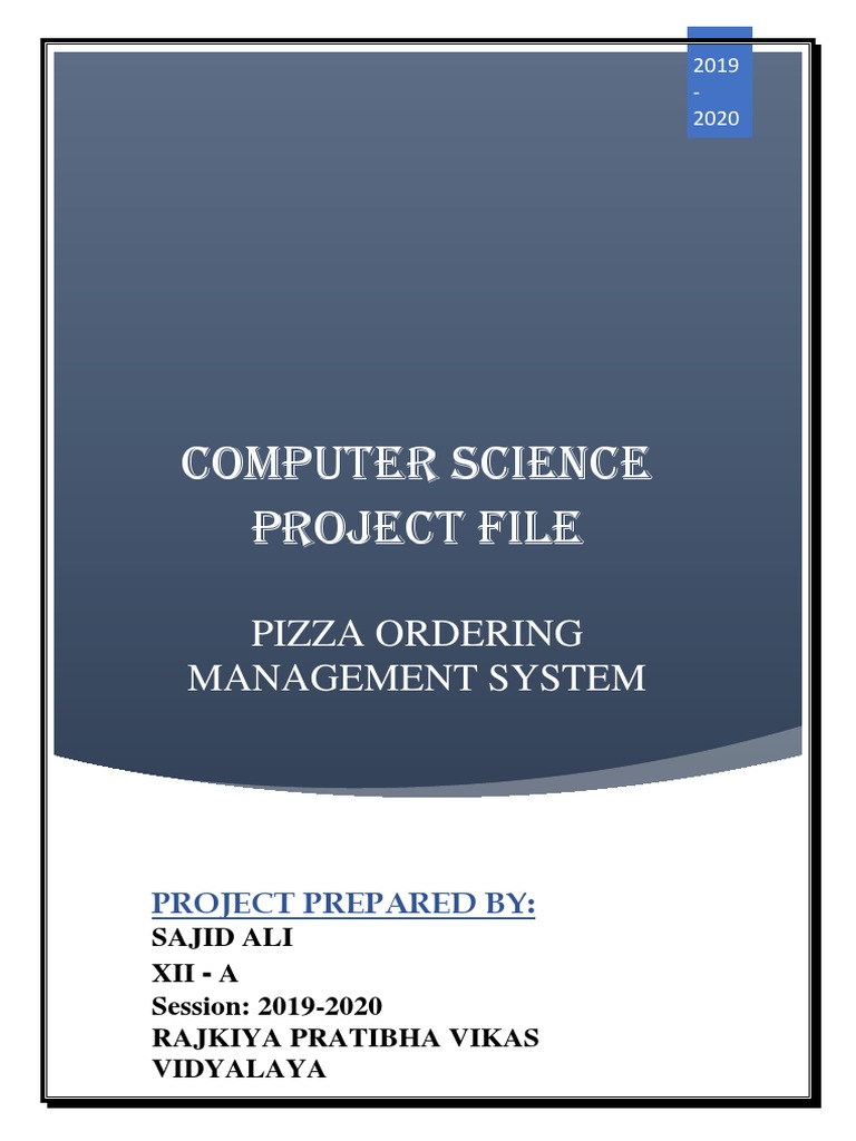 Computer Science Project On Management System | PDF | Computing ...