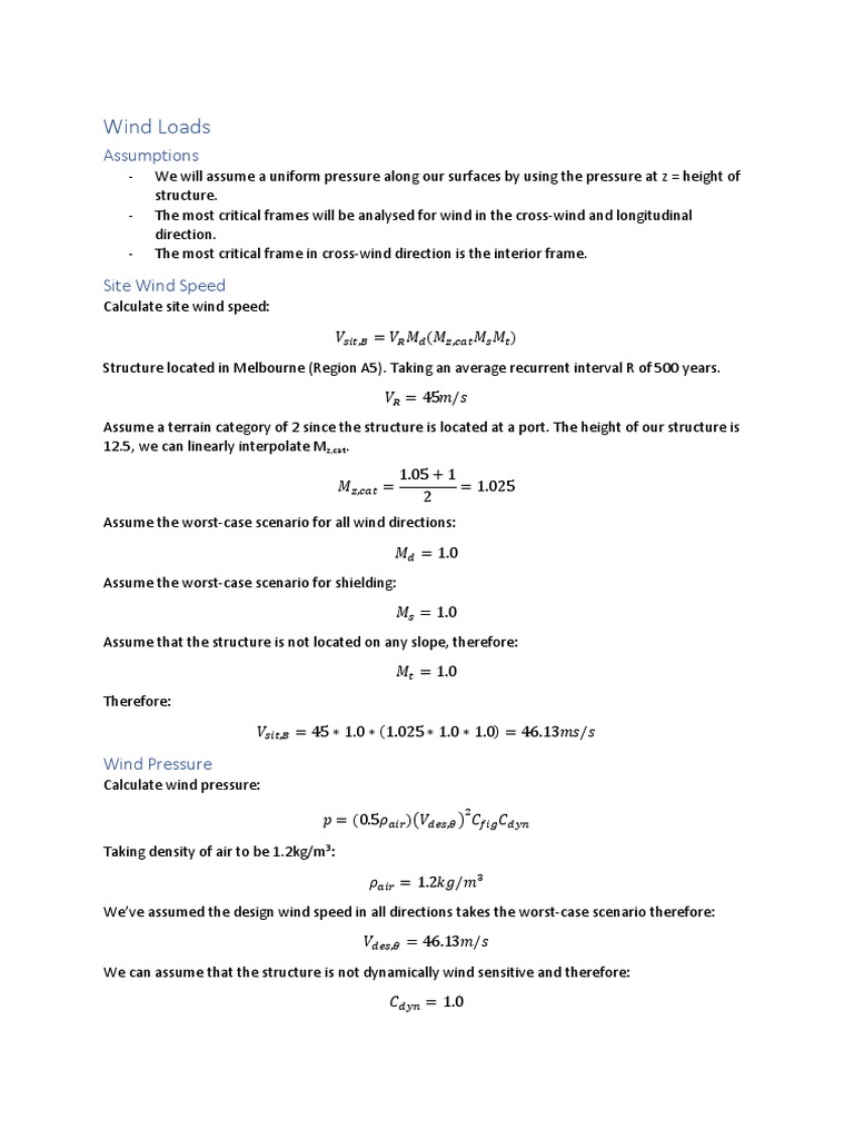 Wind Loads | PDF | Structural Load | Windward And Leeward