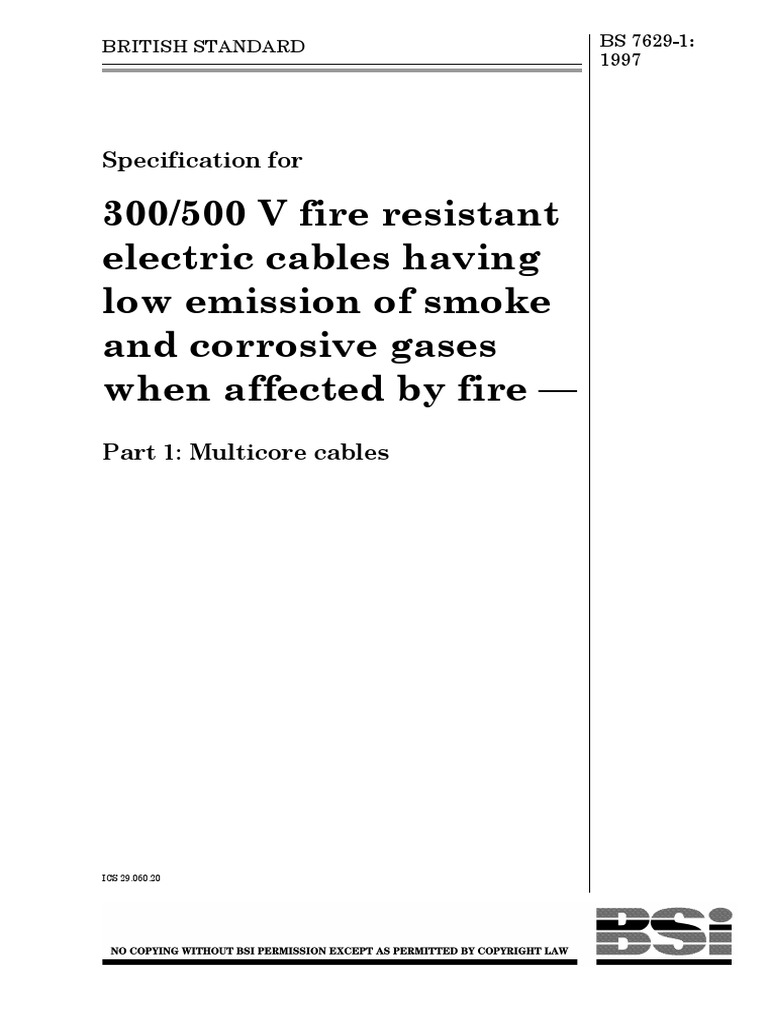 BS 7629-1 | PDF | Insulator (Electricity) | Electrical Wiring