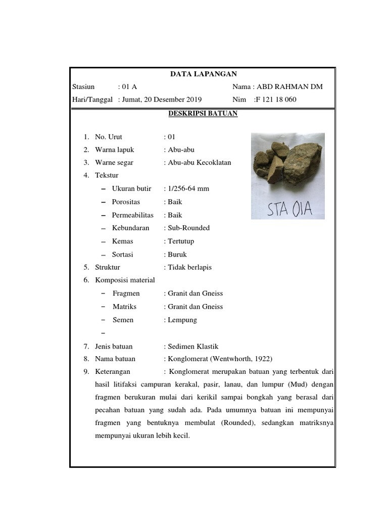 Deskripsi Batuan | PDF