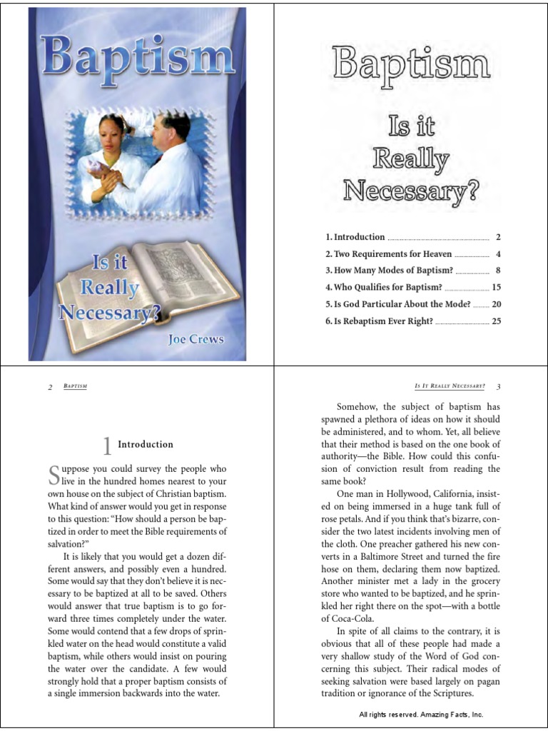 Understanding Biblical Baptism | PDF | Conversion To Christianity | Baptism