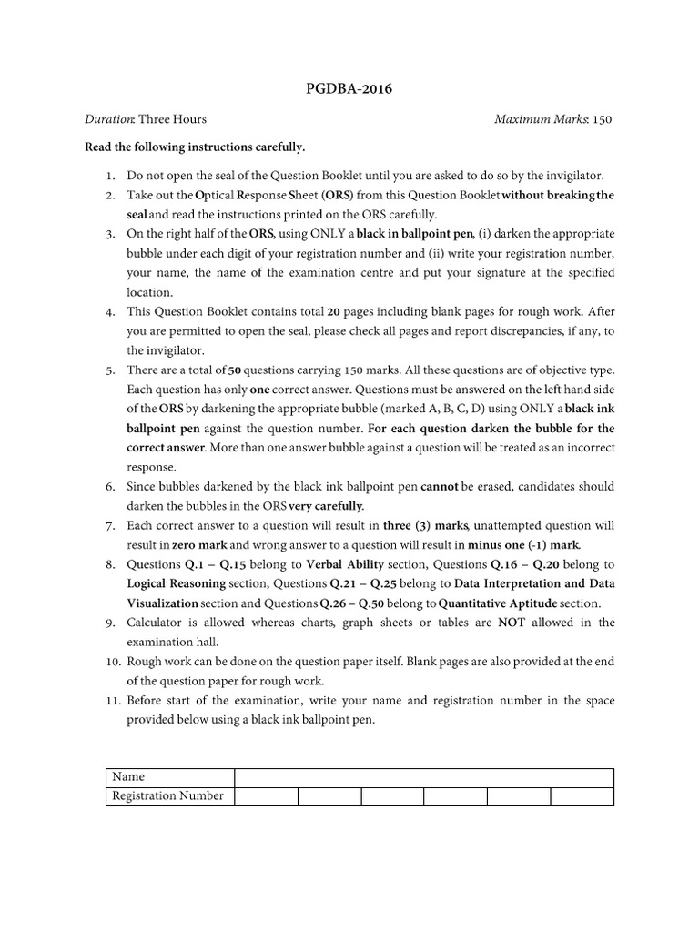 Pgdba 2016 PDF | PDF | Teaching Mathematics | Mathematical Objects
