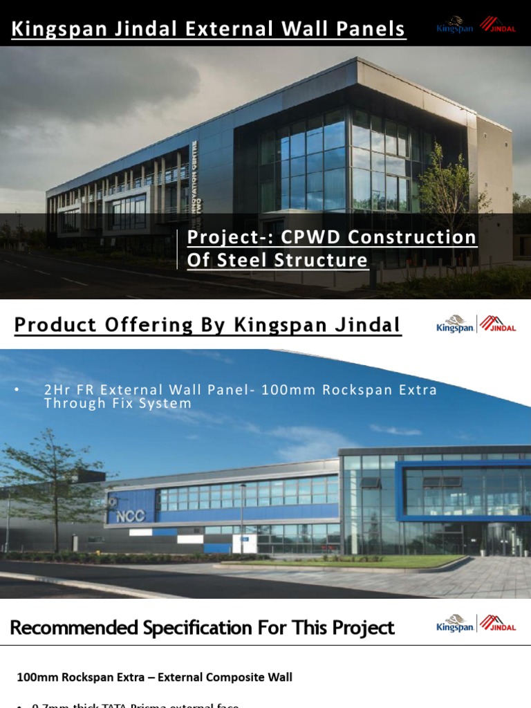 Kingspan Jindal Ext. Wall Panel System | PDF | Wall | Building Insulation